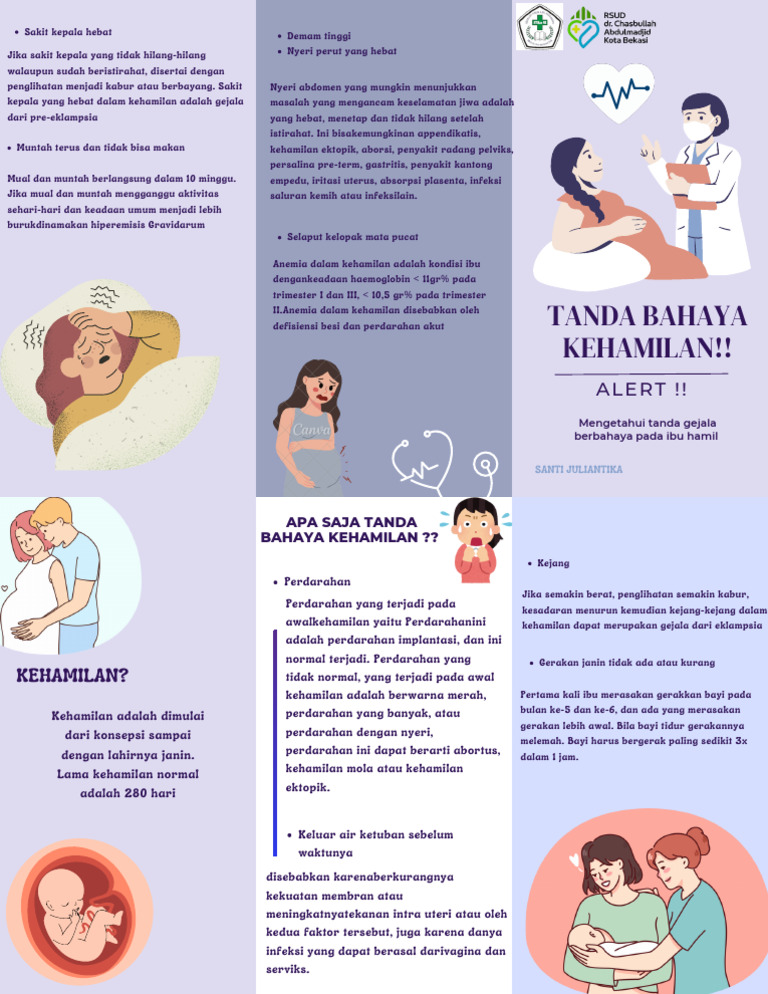 Leaflet Tanda Bahaya Kehamilan | PDF