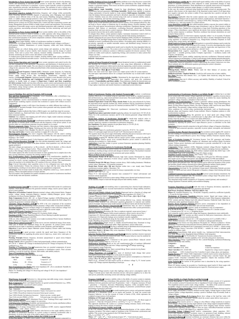 Power System Synemic Notes1 | PDF | High Voltage Direct Current ...