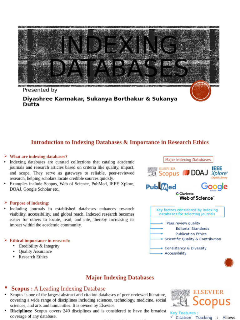 Indexing Databases AcSIR | PDF | Pub Med | Academic Journal