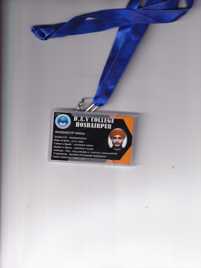 Dav Cillege Id Card | PDF