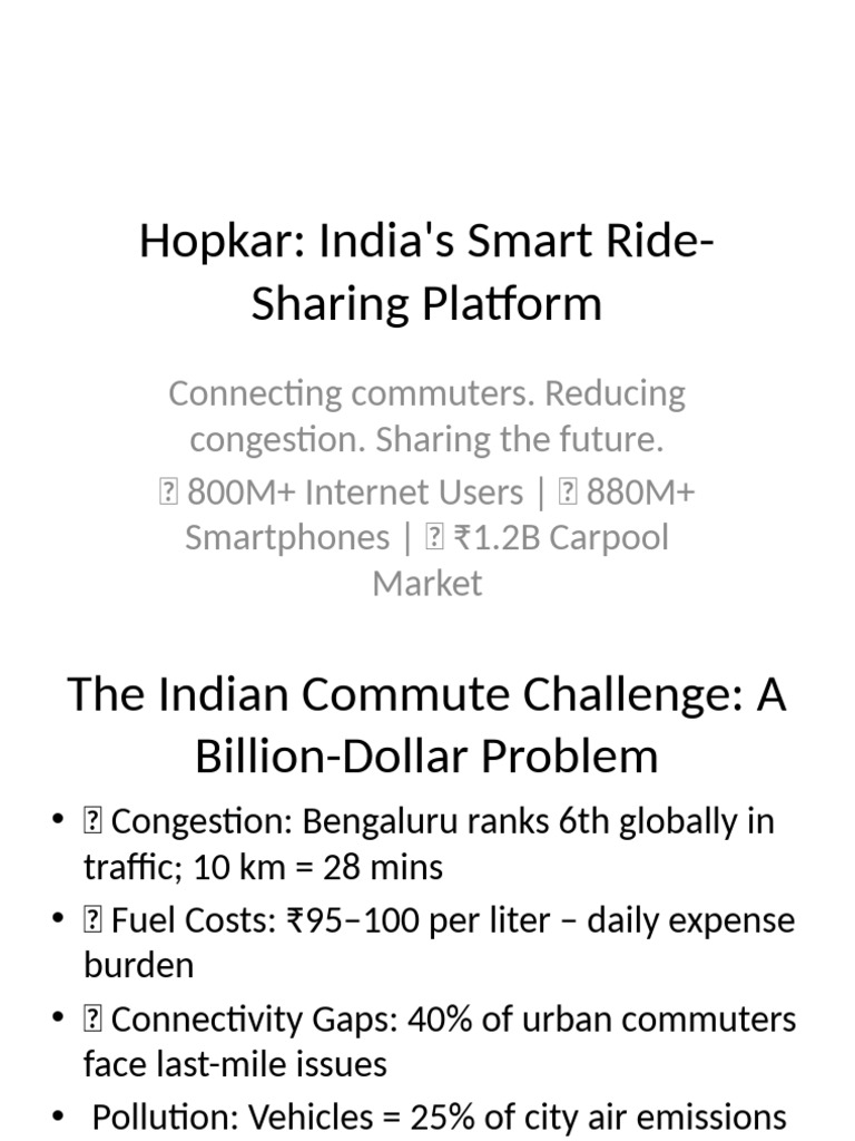 Hopkar Enhanced PitchDeck | PDF