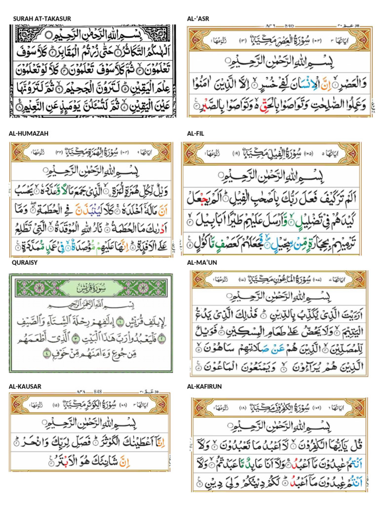 Kumpulan Ayat-Ayat Pendek | PDF