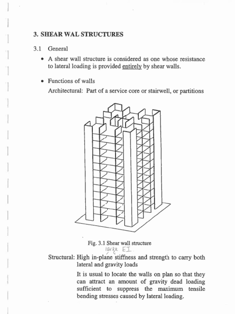 CIVL531 Ch03 Shear Wall Structures | PDF