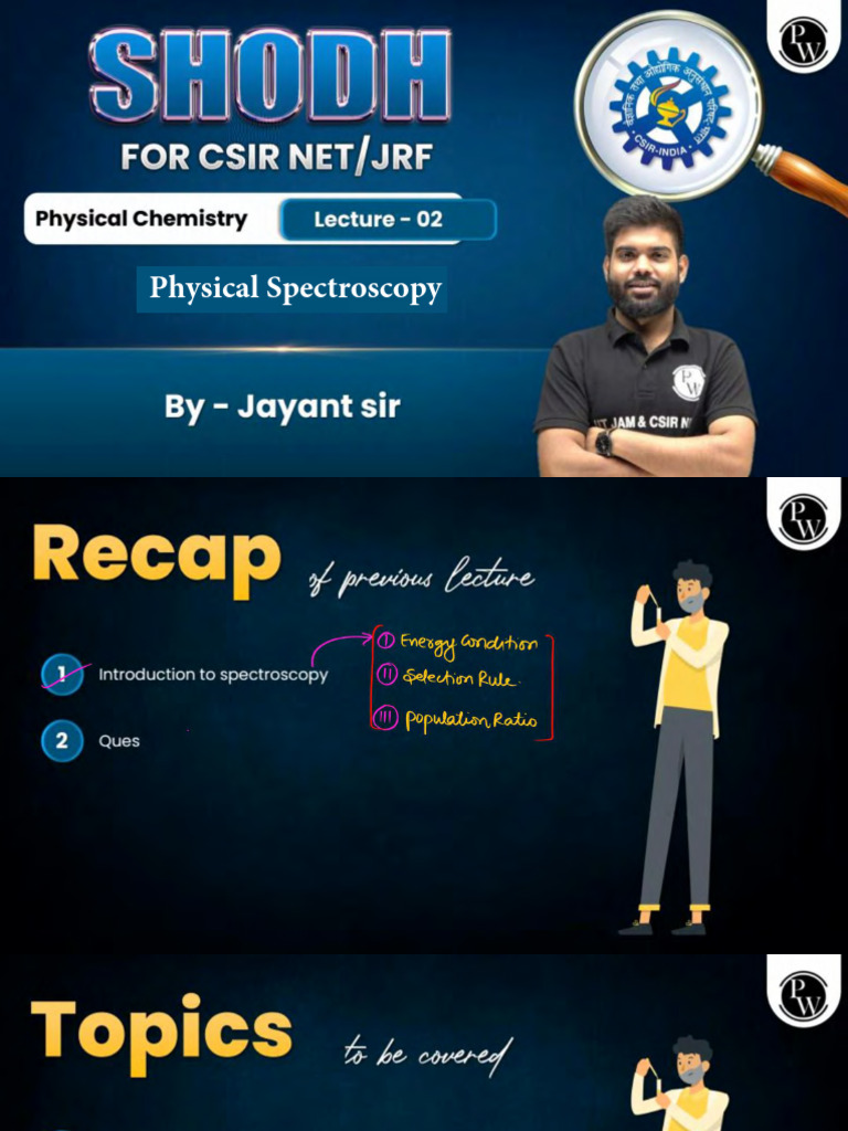 Physical Spectroscopy 02 - Class Notes | PDF