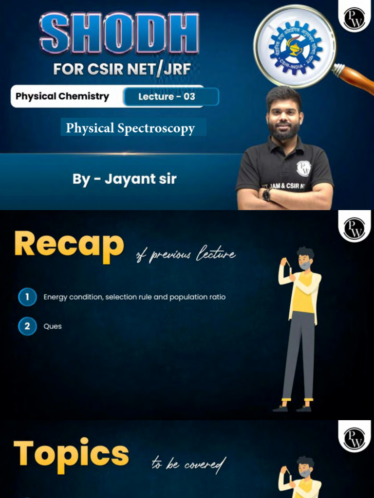 Physical Spectroscopy 03 - Class Notes | PDF