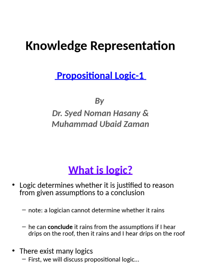 Knowledge Representation | PDF | Logical Consequence | Logic