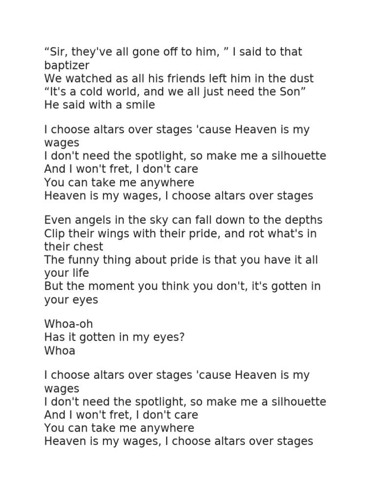 Altars Over Stages, God of Miracles | PDF | Miracle | Heaven