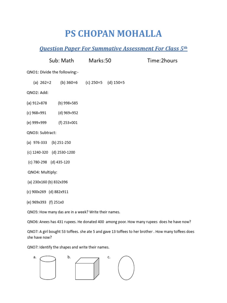 Final Checked 3rd Maths | PDF