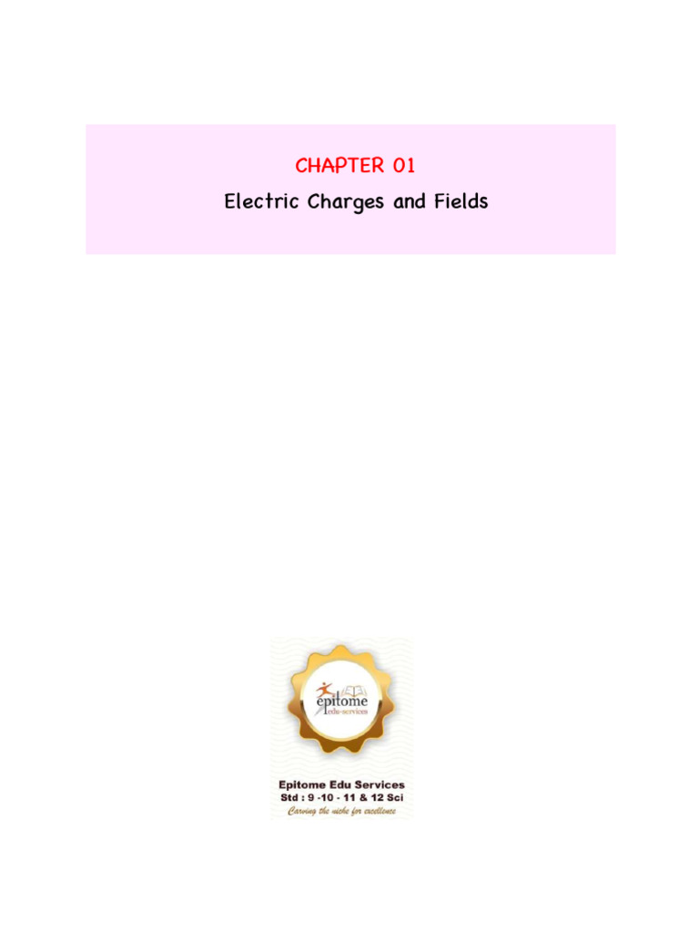Chapter 1 - Electric Charges and Fields. | PDF | Electric Field ...