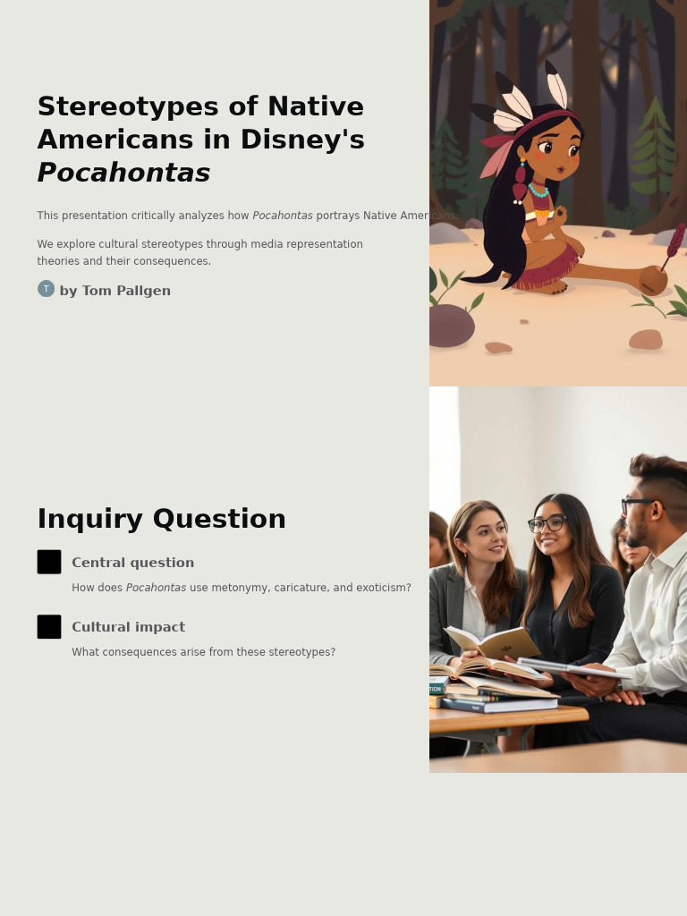 Disney's Pocahontas: Native American Stereotypes | PDF | Native ...