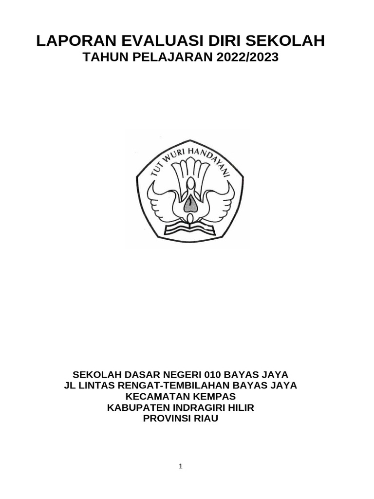 Laporan Evaluasi Diri Sekolah | PDF