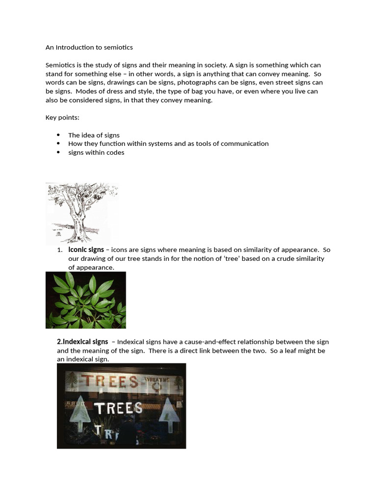 Understanding Indexical Signs in Semiotics | PDF