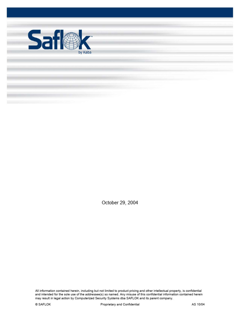 SAFLOK 6000 PMS Interface Protocol Guide | PDF | Computer Architecture ...