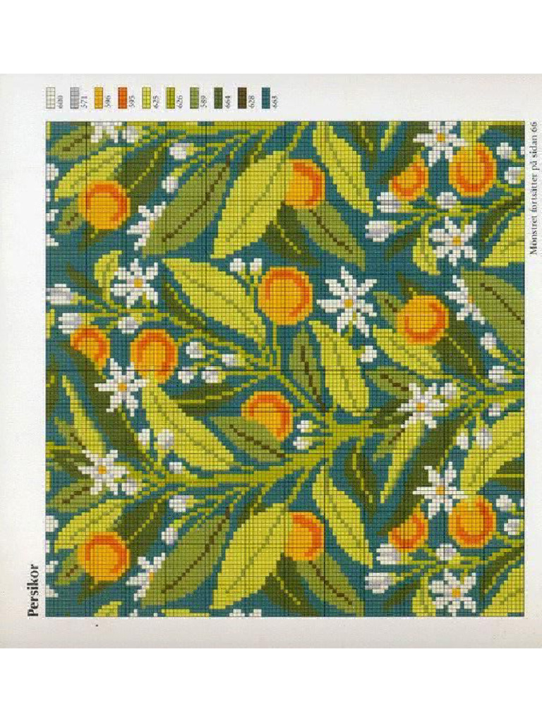 Apricots Cross Stitch Pattern | PDF