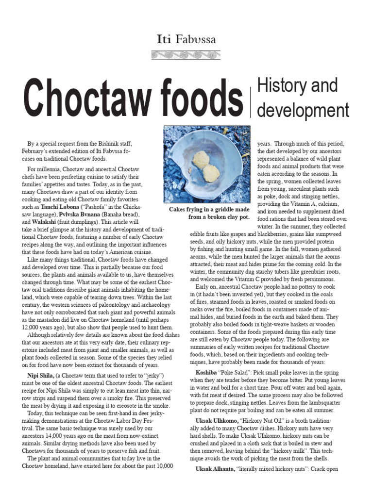 2010.02 History and Development of Choctaw Foods | PDF | Foods | Maize