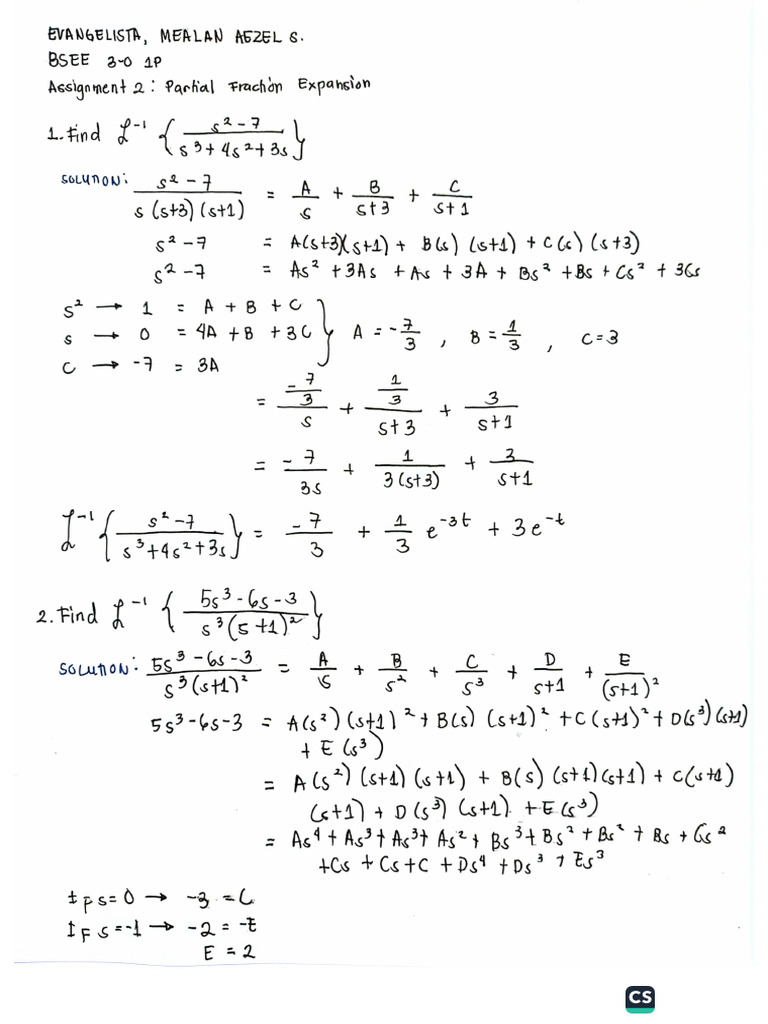 Inverse Laplace | PDF
