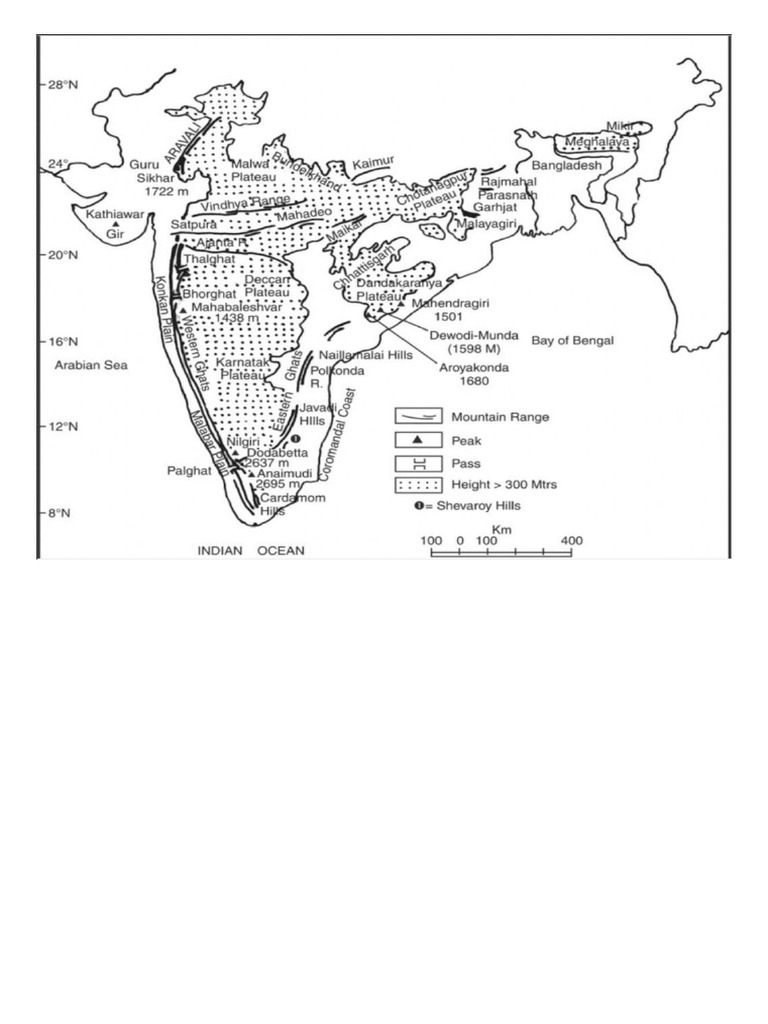Indian Physical Map | PDF