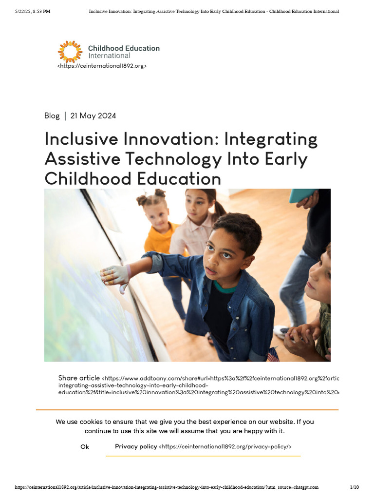 Inclusive Innovation - Integrating Assistive Technology Into Early ...