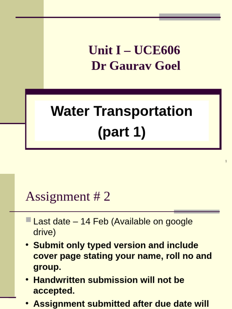 Unit1 Part4 Water Transport Part1 31 Jan2022 | PDF | Pipe (Fluid Conveyance) | Valve