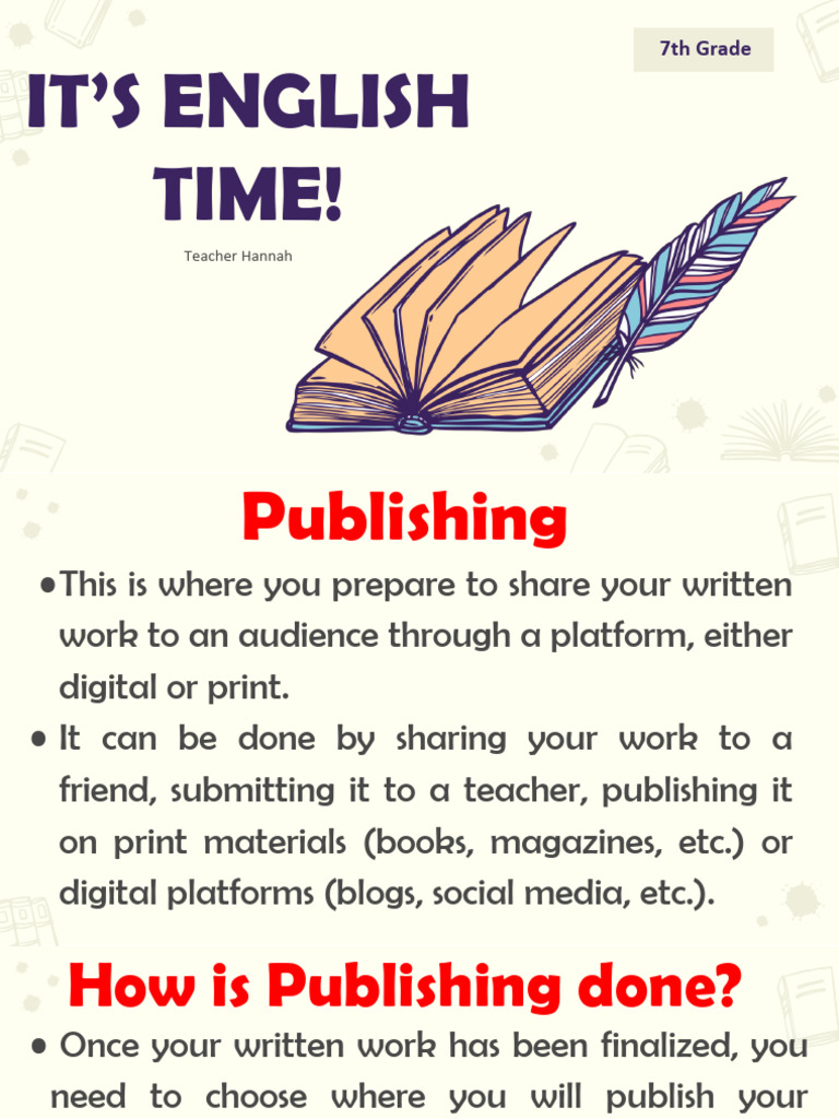 7th Grade Publishing Guide | PDF