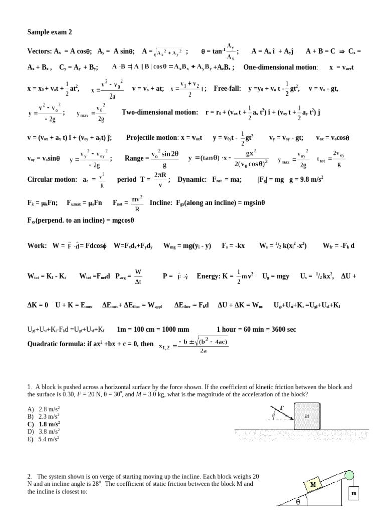 samp111_2a | PDF | Force | Friction