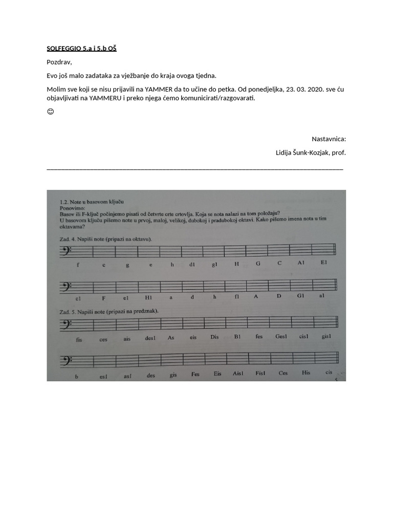 Solfeggio 5 Oš | PDF