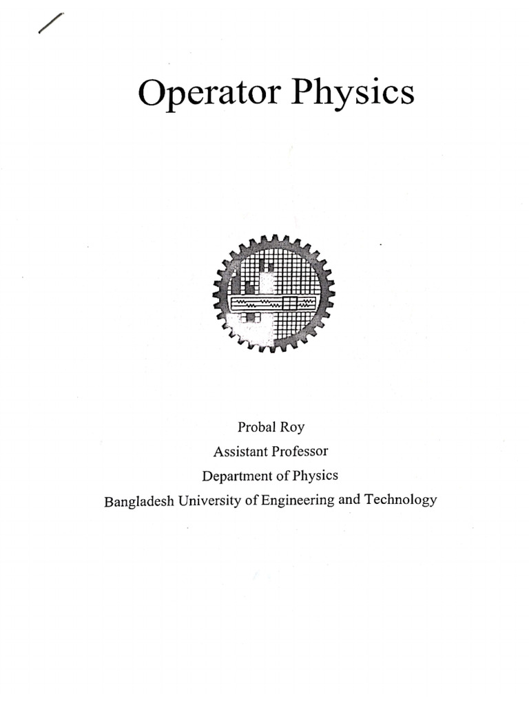 Operator Physics | PDF