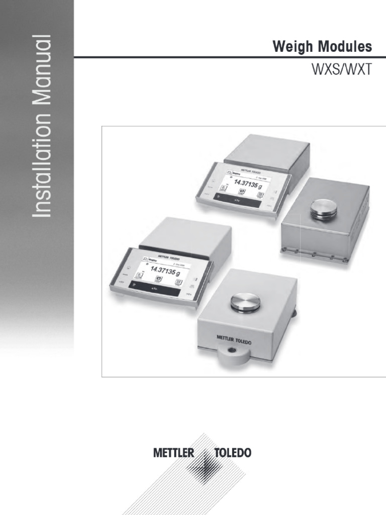 Mettler Toledo WXS204, WXS26, WXT204, WXT26 Installation Manual ...