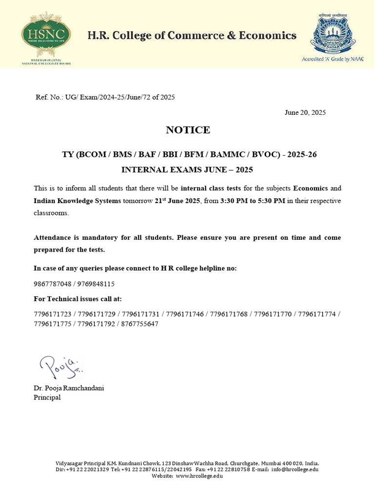 Internal Exams | PDF