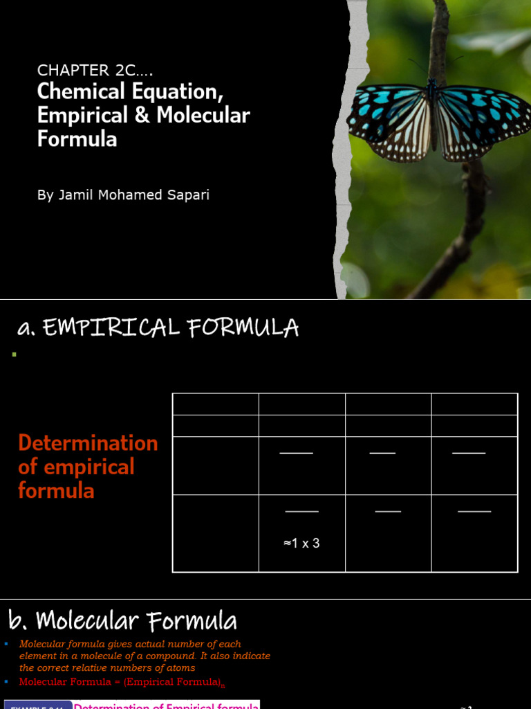 CHAPTER 2C - Chemical EQ, Empirical Etc | PDF | Mole (Unit) | Stoichiometry