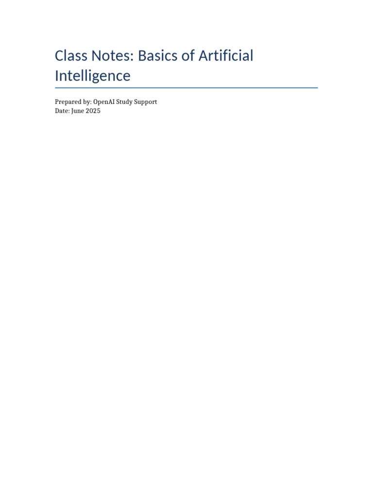 AI Class Notes Scribd Upload | PDF