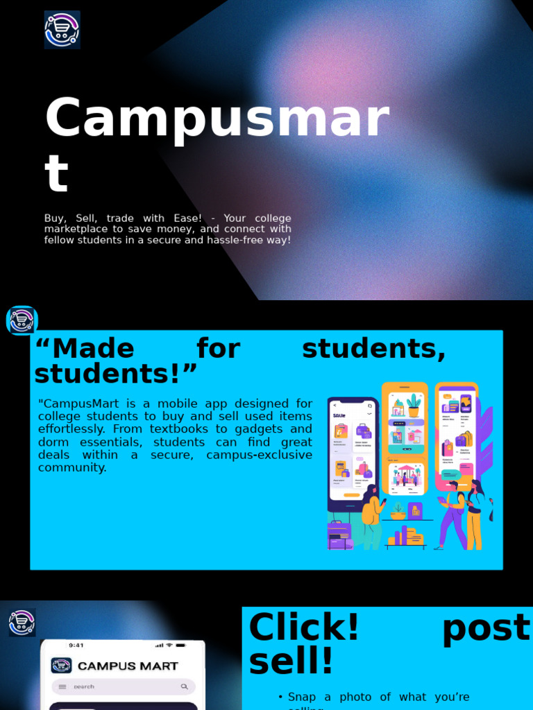 Black and Blue Modern Startup Pitch Deck | PDF