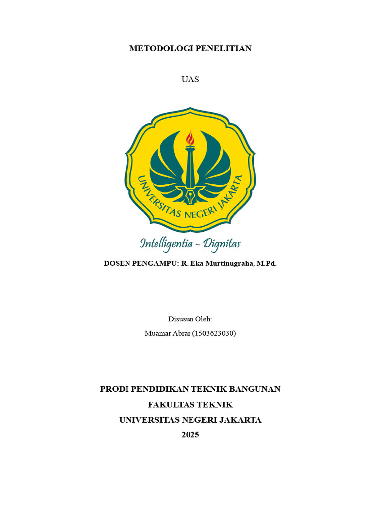 Muamar Abrar 1503623030 Uas Metlit | PDF