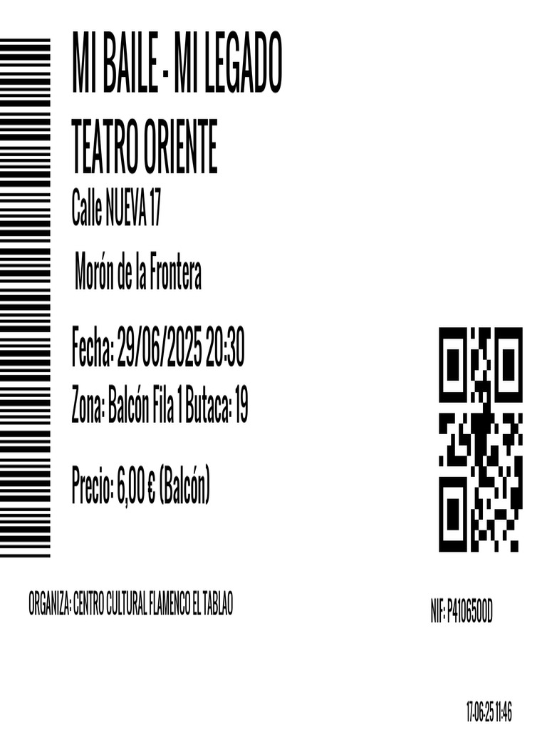Entradas - Evento - Mi Baile - Mi Legado - 2025 06 29 - 20 - 30 | PDF