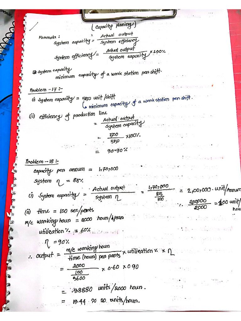 Capacity Planning + Aggregate Planning Math | PDF