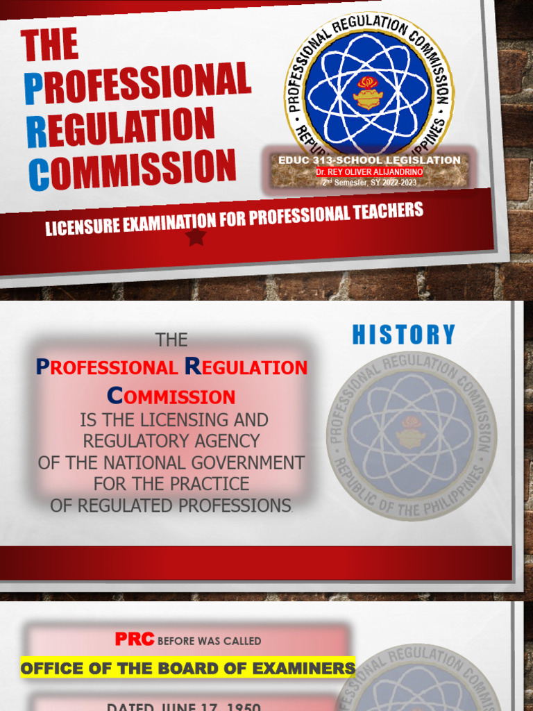 My PPT Presentation... The PRC and The Let | PDF | Teachers | Academic ...