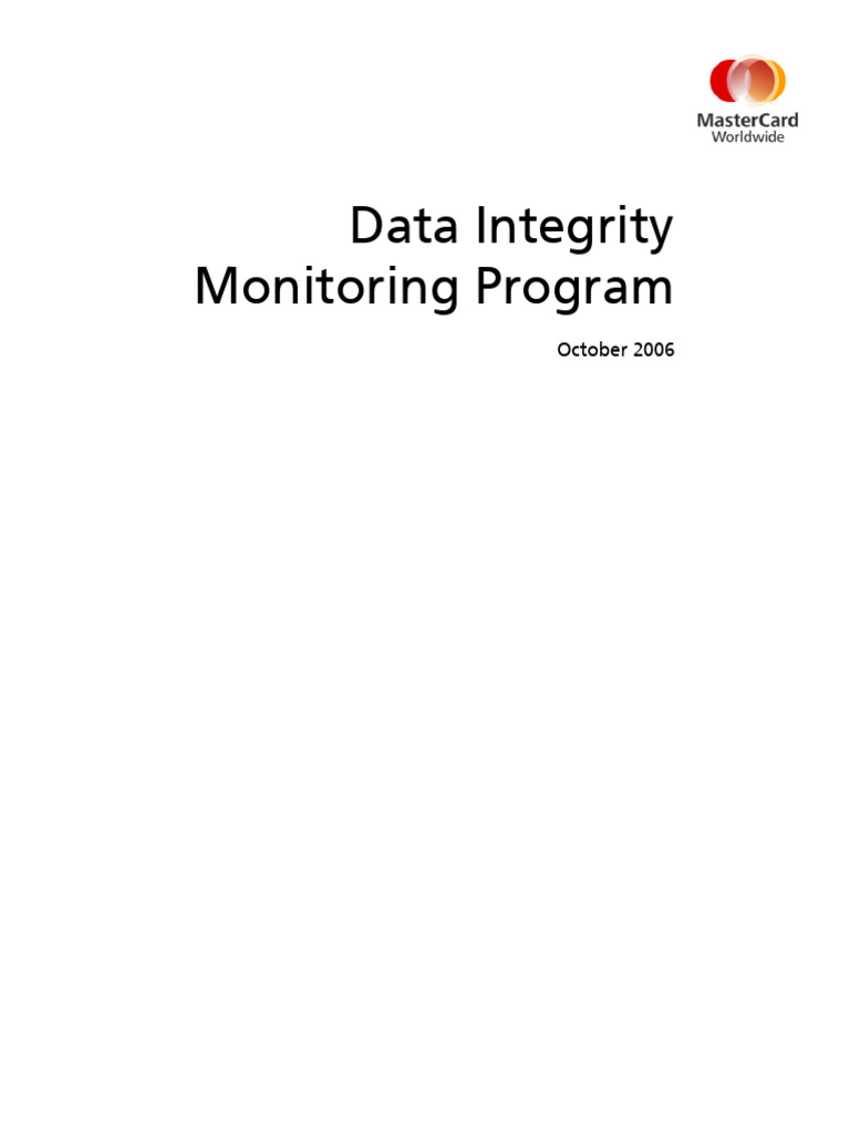 Data in T Egret y Monitoring Program | PDF | Master Card | Trademark