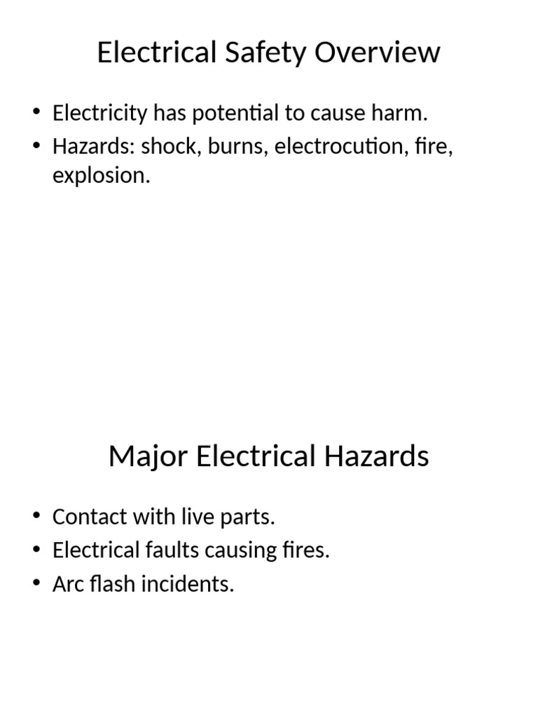 Electrical Safety Presentation | PDF | Safety | Personal Protective ...