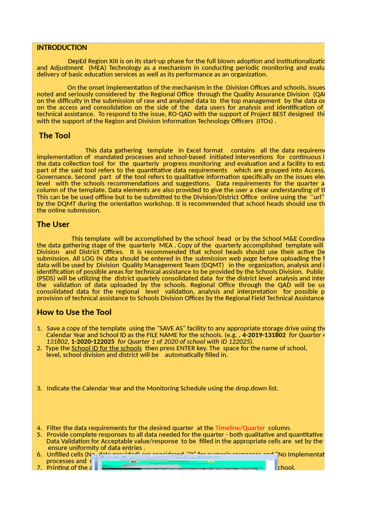 SVES-CY-2023-Q2-SMEA-Data-Collection-Template Not Final | PDF