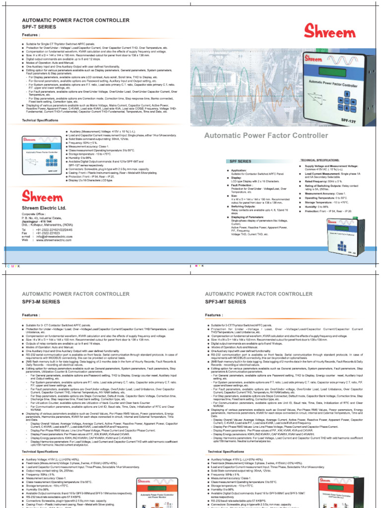 Automatic Power Factor Controller Pdf
