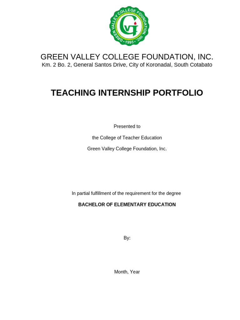 006 Teaching Portfolio Template | PDF | Teaching | Learning