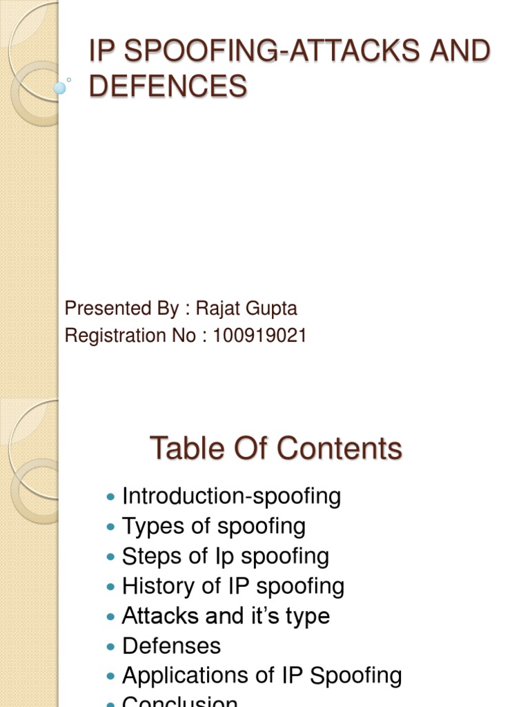 Ip Spoofing | PDF | Internet Protocols | Transmission Control Protocol