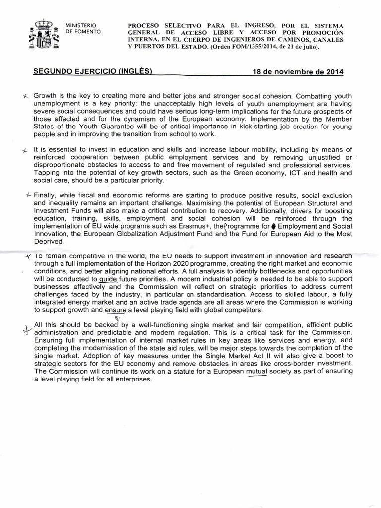 Examen Ingles 2014 ICCPE | PDF