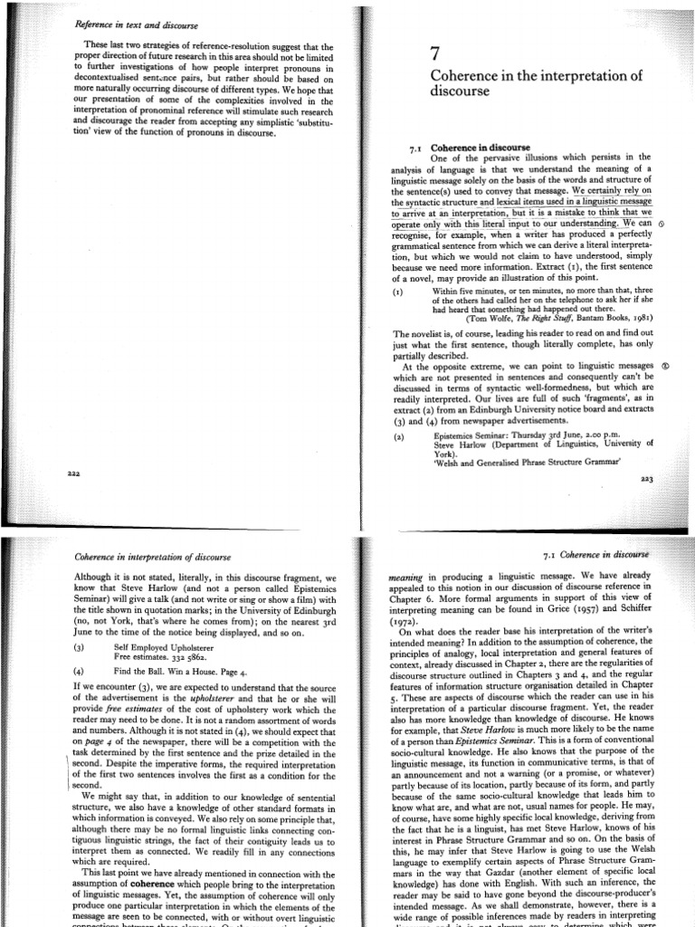 Discourse Analysis 118 143 | PDF | Parsing | Knowledge