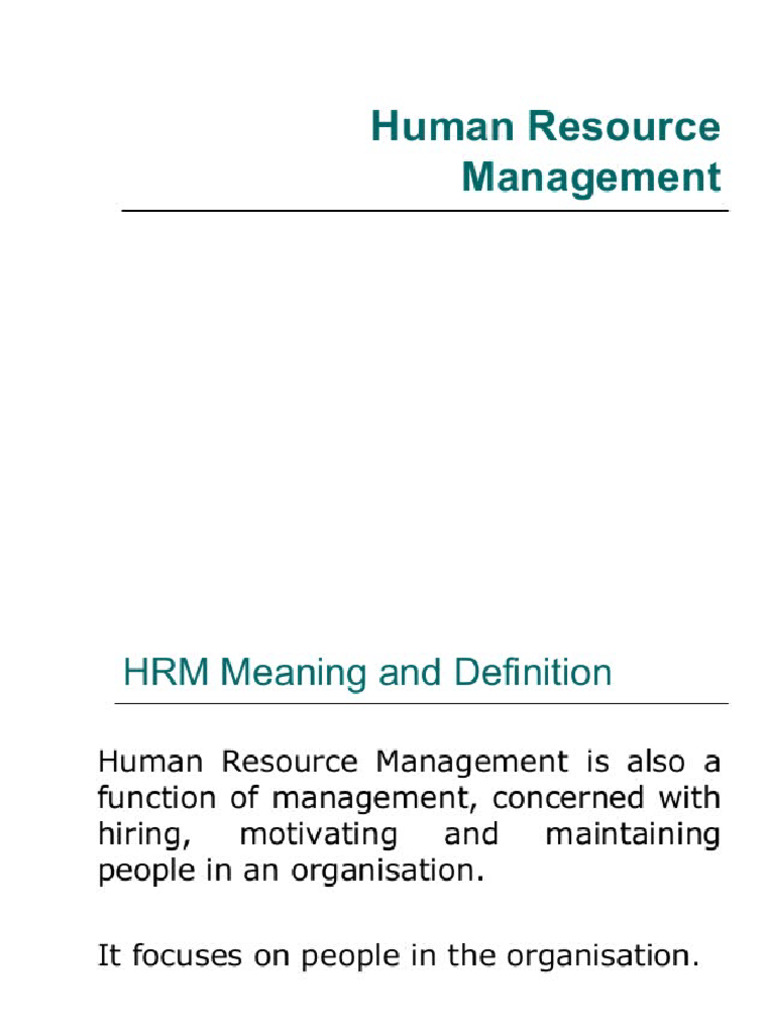 HRM PPT 1-1 | PDF