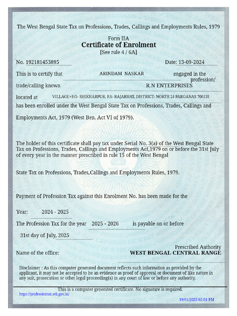 Profession Tax | PDF