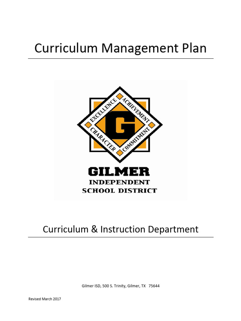 Curriculum Management Plan | PDF | Educational Assessment | Curriculum