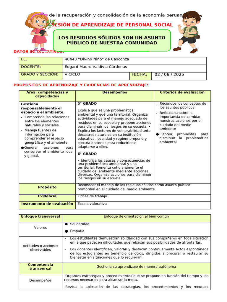 SES-MART-PS-LOS RESIDUOS SÓLIDOS SON UN ASUNTO PÚBLICO DE NUESTRA COMUNIDAD-ÚNICO CONTACTO ...