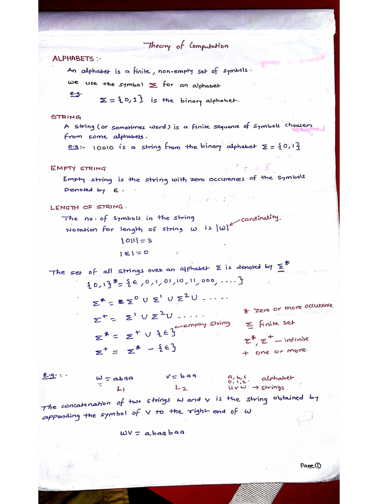 TOC Notes | PDF