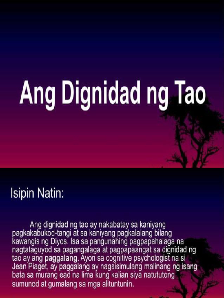 ESP 10 Dignidad | PDF